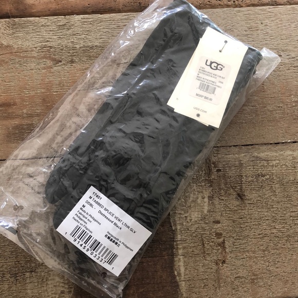 UGG | Accessories | New With Tags Mens Ugg Black Leather Gloves | Poshmark